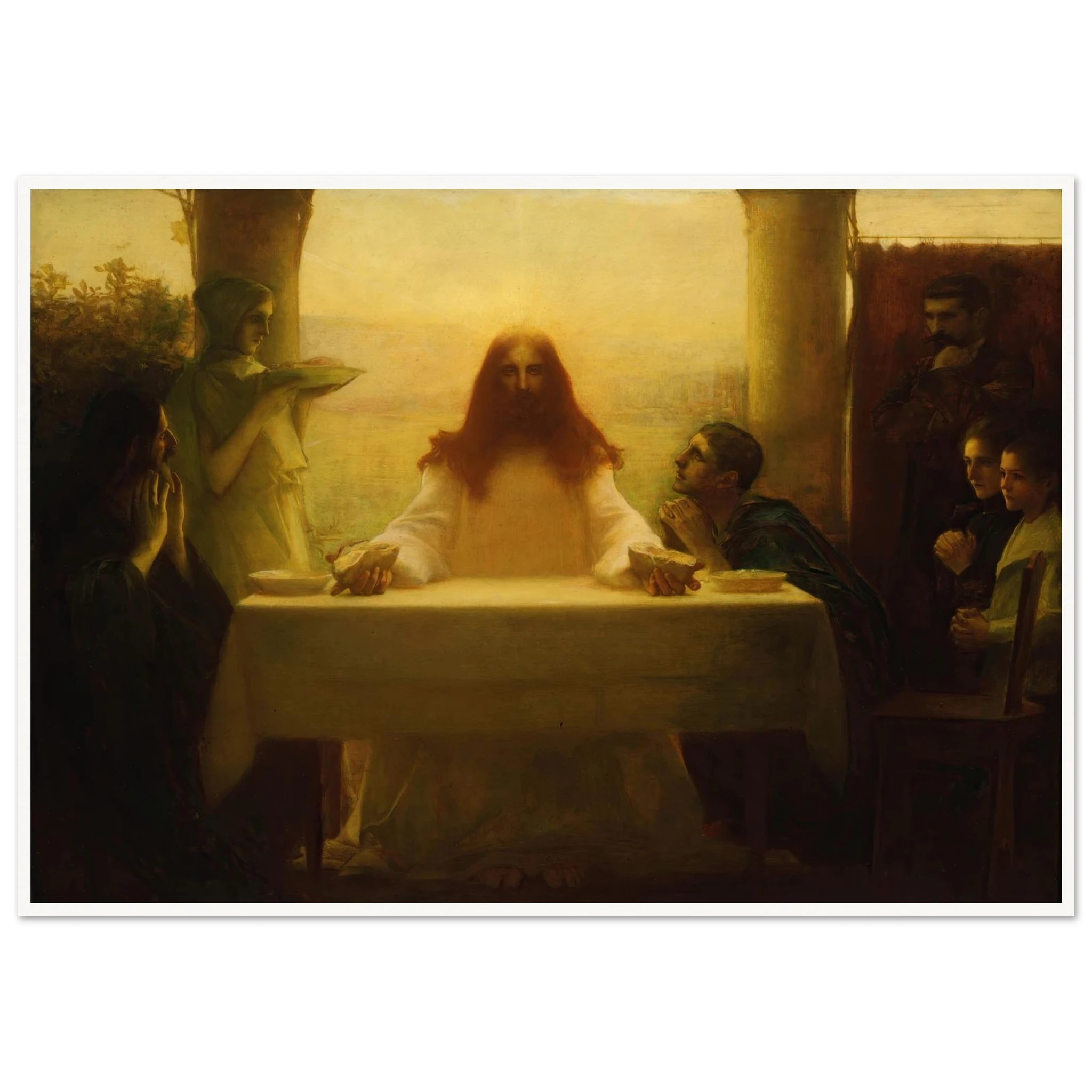 Christ and the Pilgrims at Emmaus (1898) Art Print | Pascal Adolphe Je ...