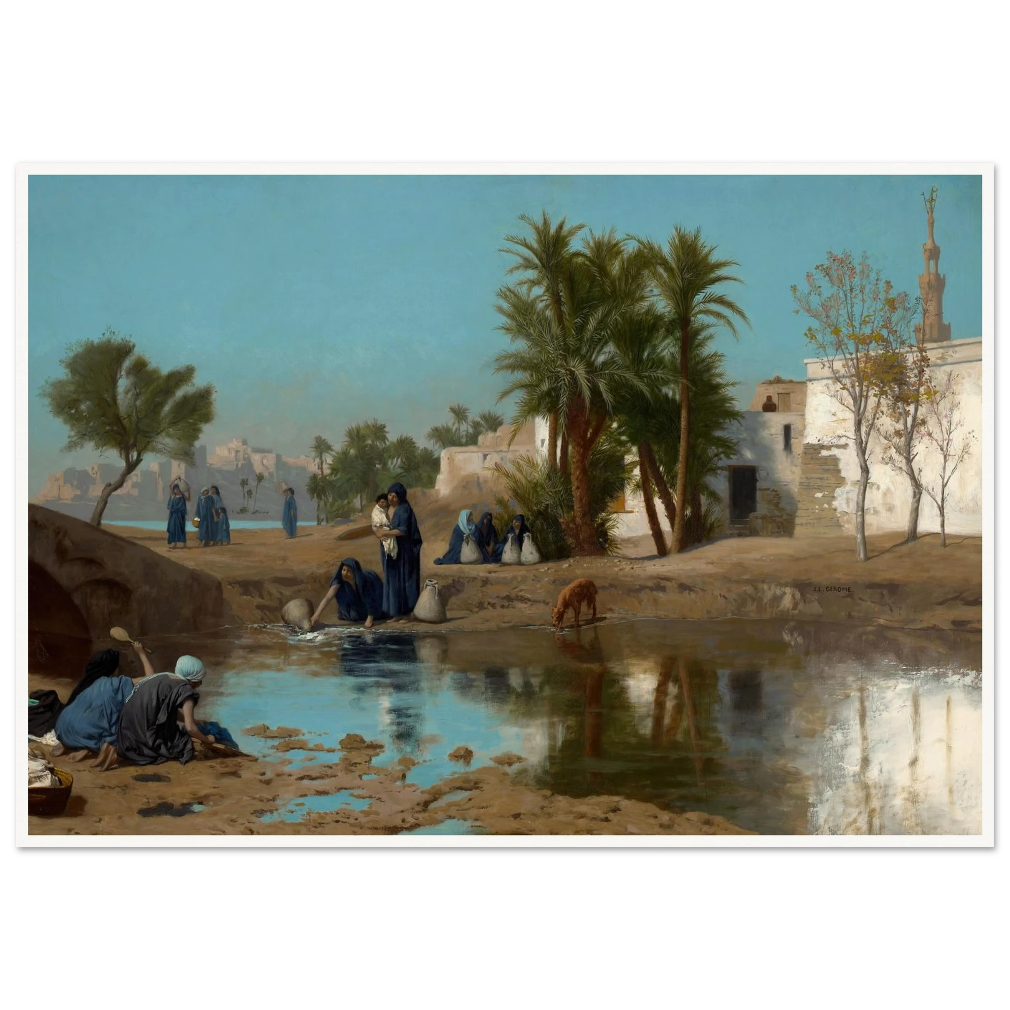 Fellah Women Drawing Water (c. 1873–75) Art Print | Jean Leon Gerome ...
