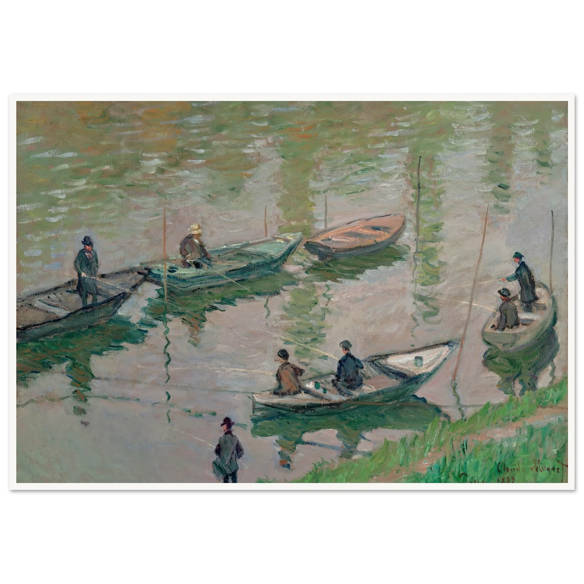 Fisherman on the Seine near Poissy (1882) Art Print | Claude Monet ...