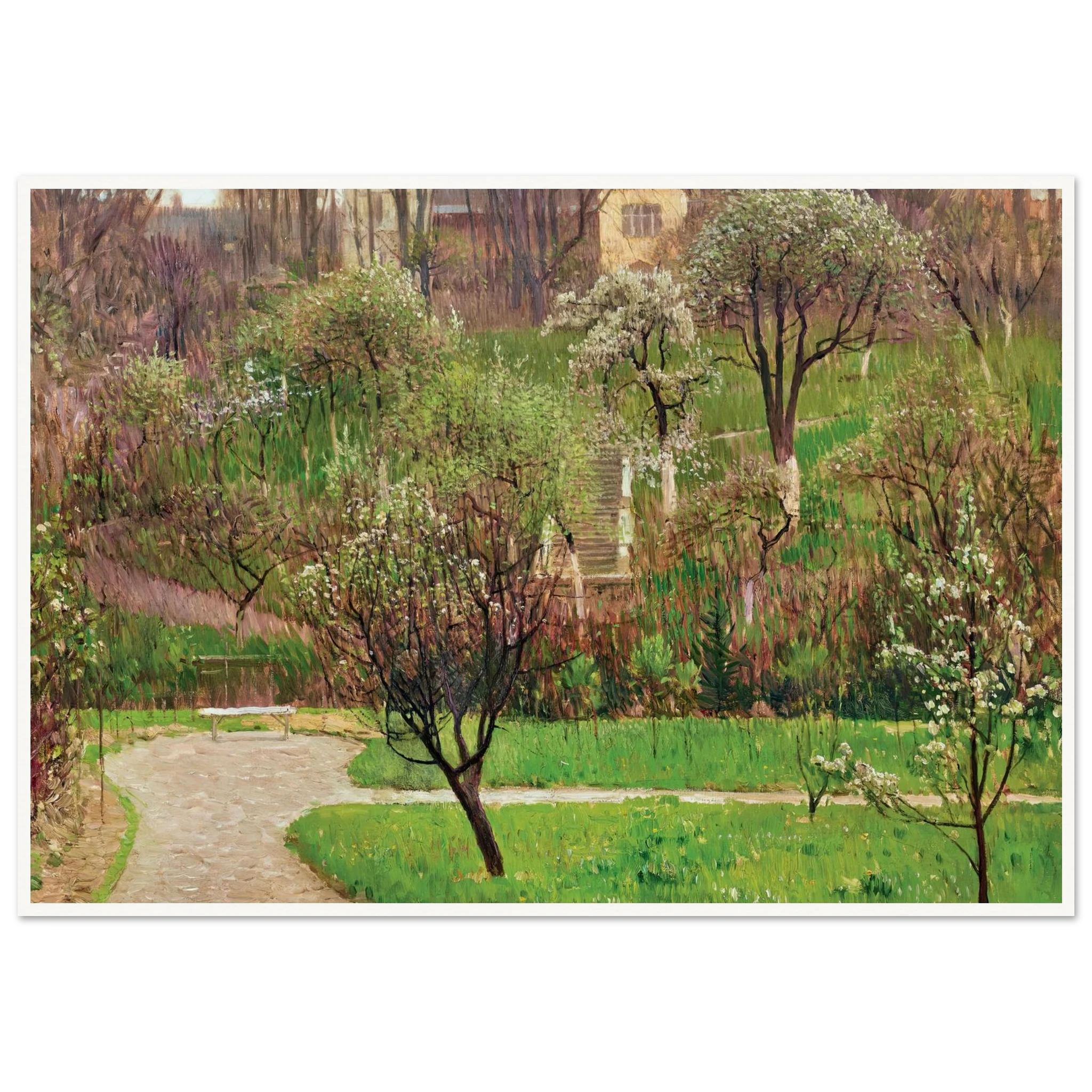 Garten in Döbling (Garden in Döbling, Vienna) (circa 1908) Art Print ...