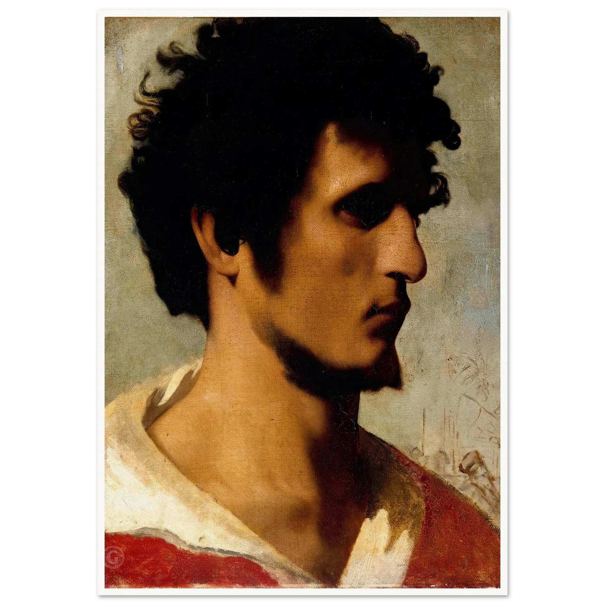 Head of a Peasant from the Roman Countryside (1844) Art Print | Jean L ...