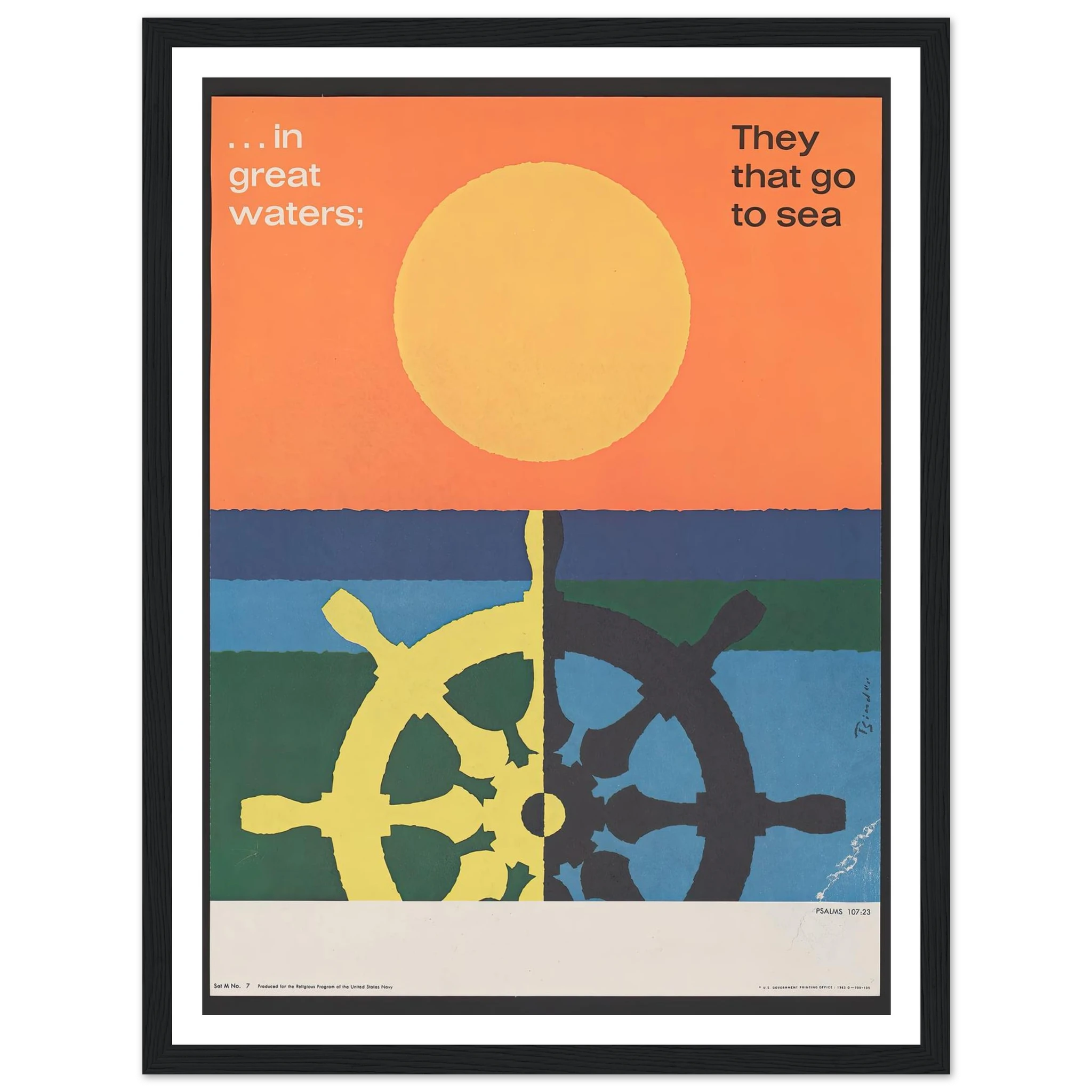 In great water; … Psalms 107_23 (1963) Art Print | Joseph Binder ...