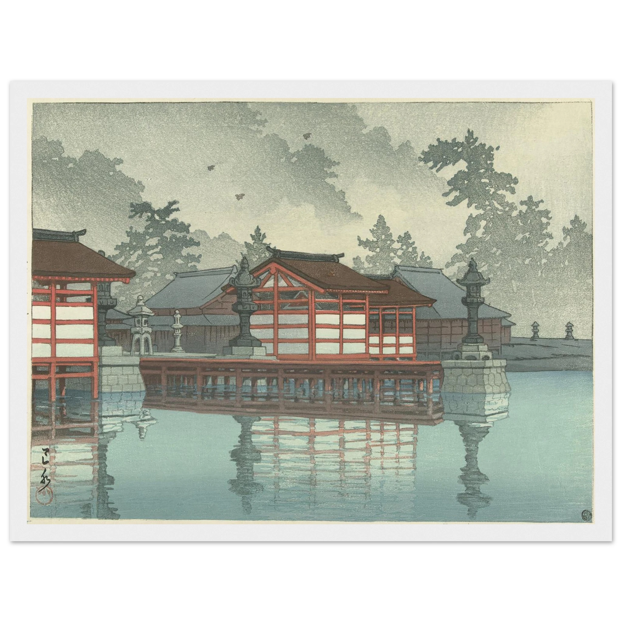 Kiri no Miyajima (Miyajima in mist) (1947) Art Print | Kawase Hasui ...