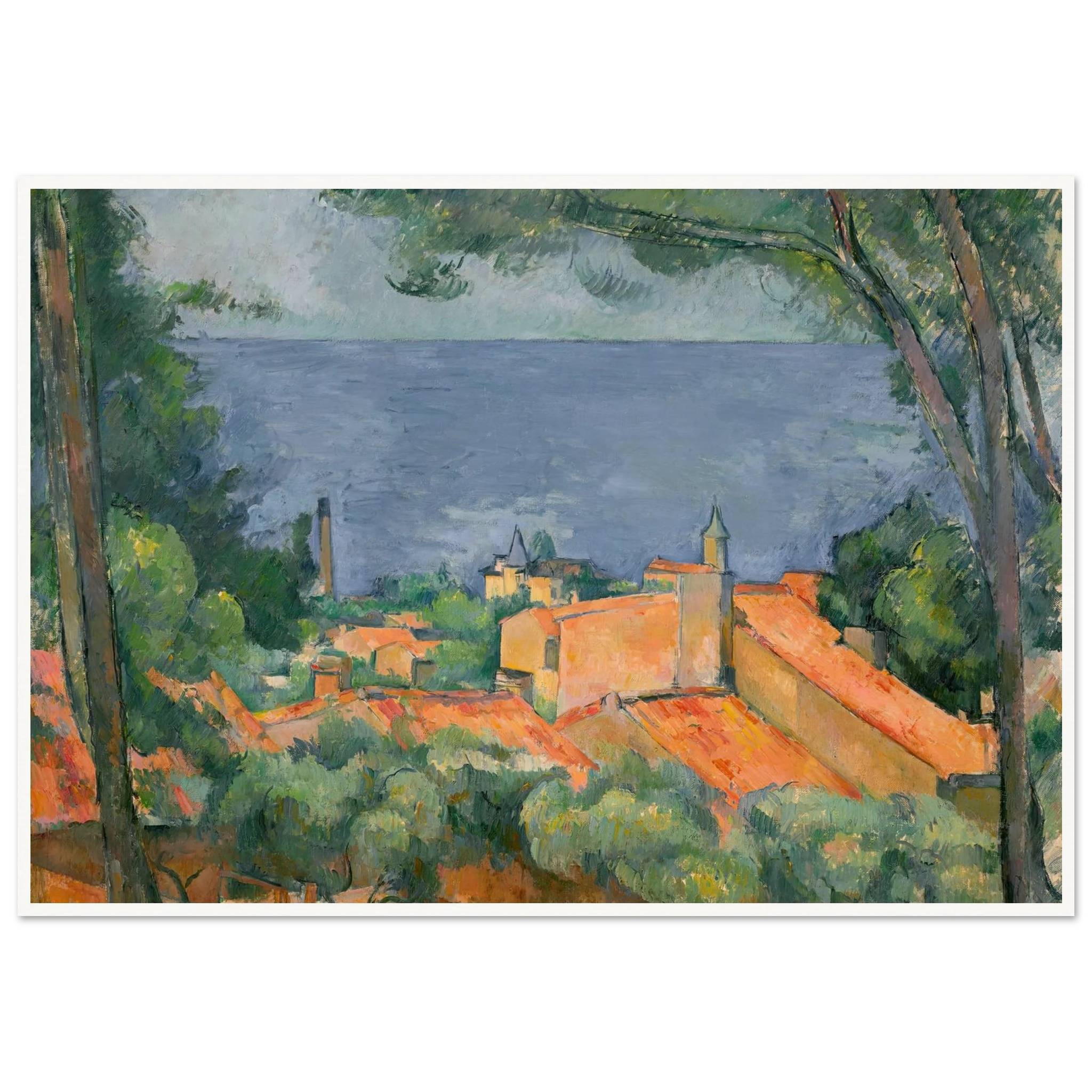 L’Estaque aux toits rouges (1883-1885) Art Print | Paul Cezanne ...