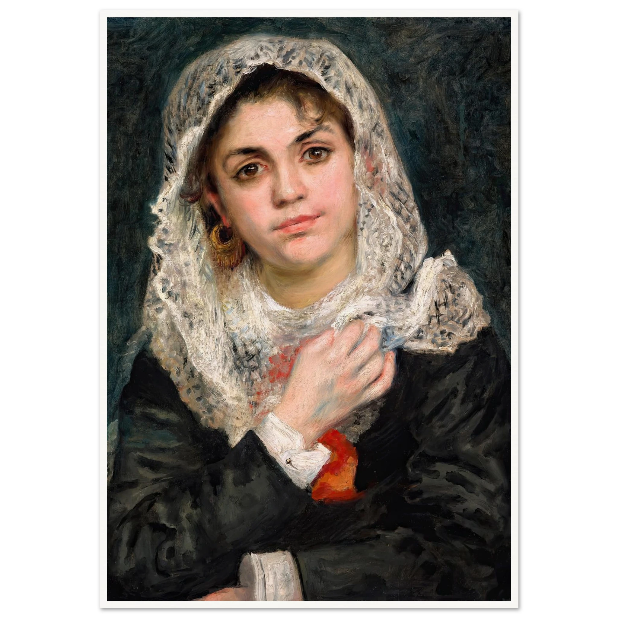 Lise in a White Shawl (c. 1872) Art Print | Pierre Auguste Renoir ...