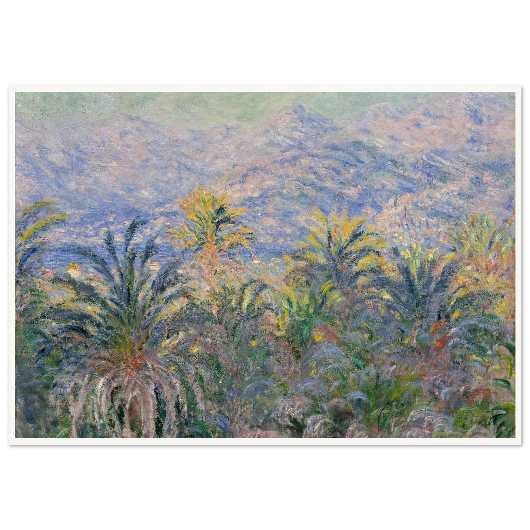 Palm Trees at Bordighera (1884) Art Print | Claude Monet – Quipham ...