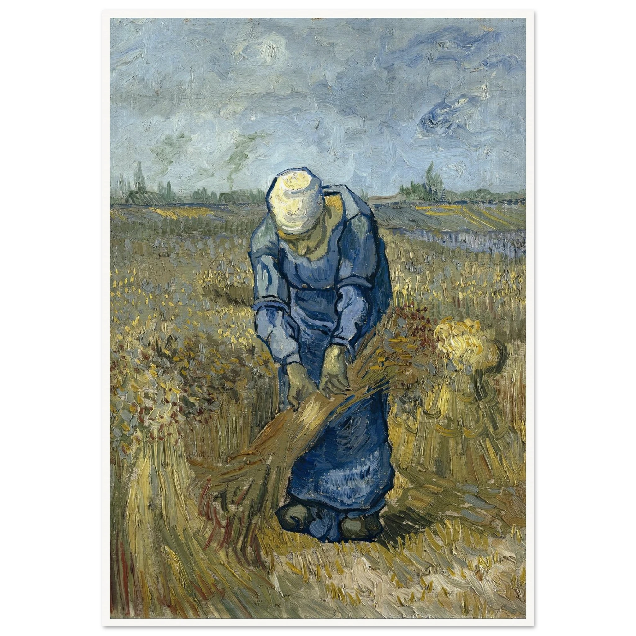 Peasant Woman Binding Sheaves (After Millet) Art Print | Vincent van ...