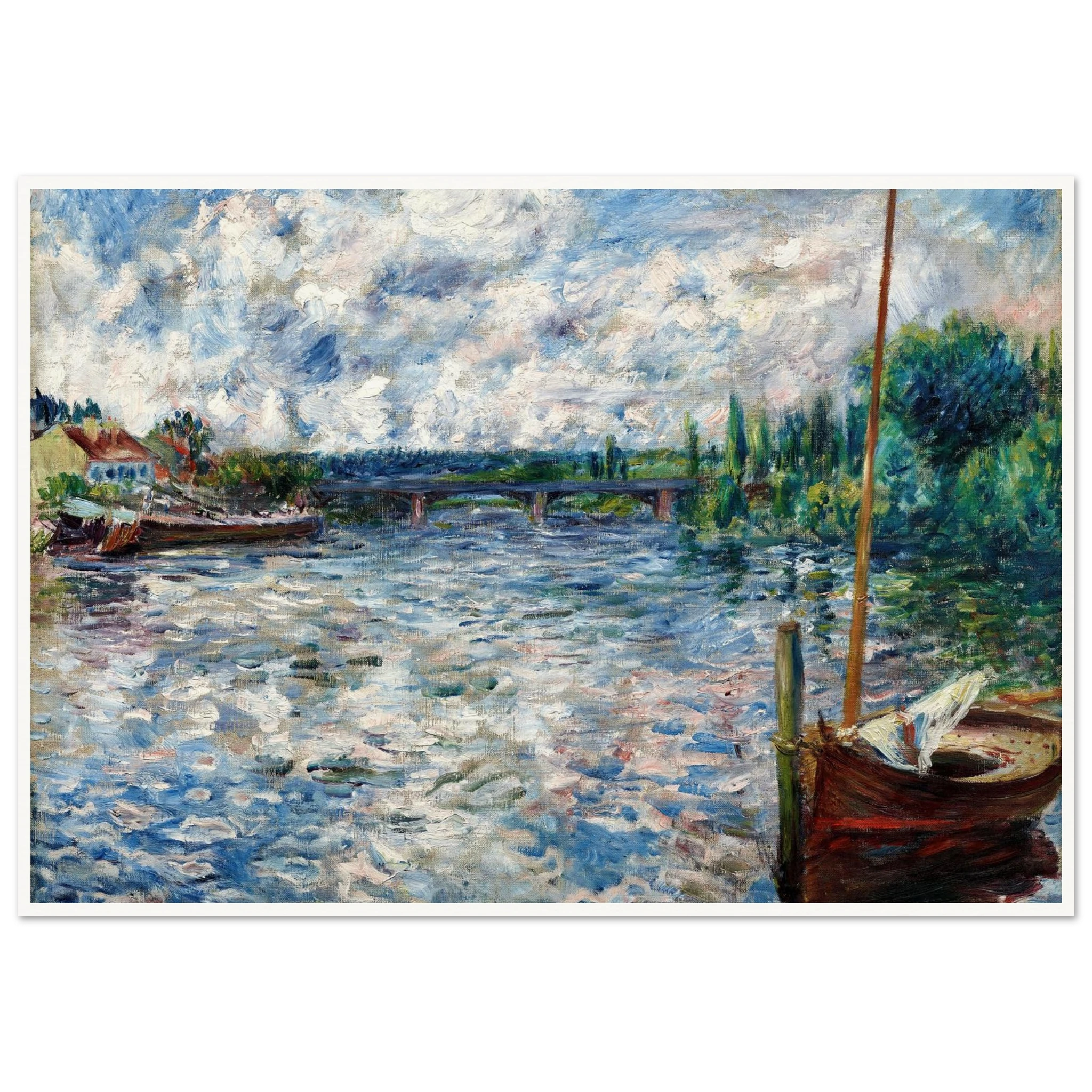 The Seine at Chatou (1874) Art Print | Pierre Auguste Renoir – Quipham ...
