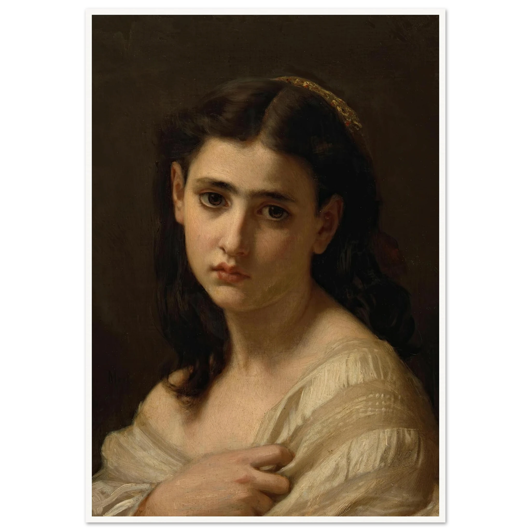 Thoughts far away (1864) Art Print | Hugues Merle – Quipham Collections